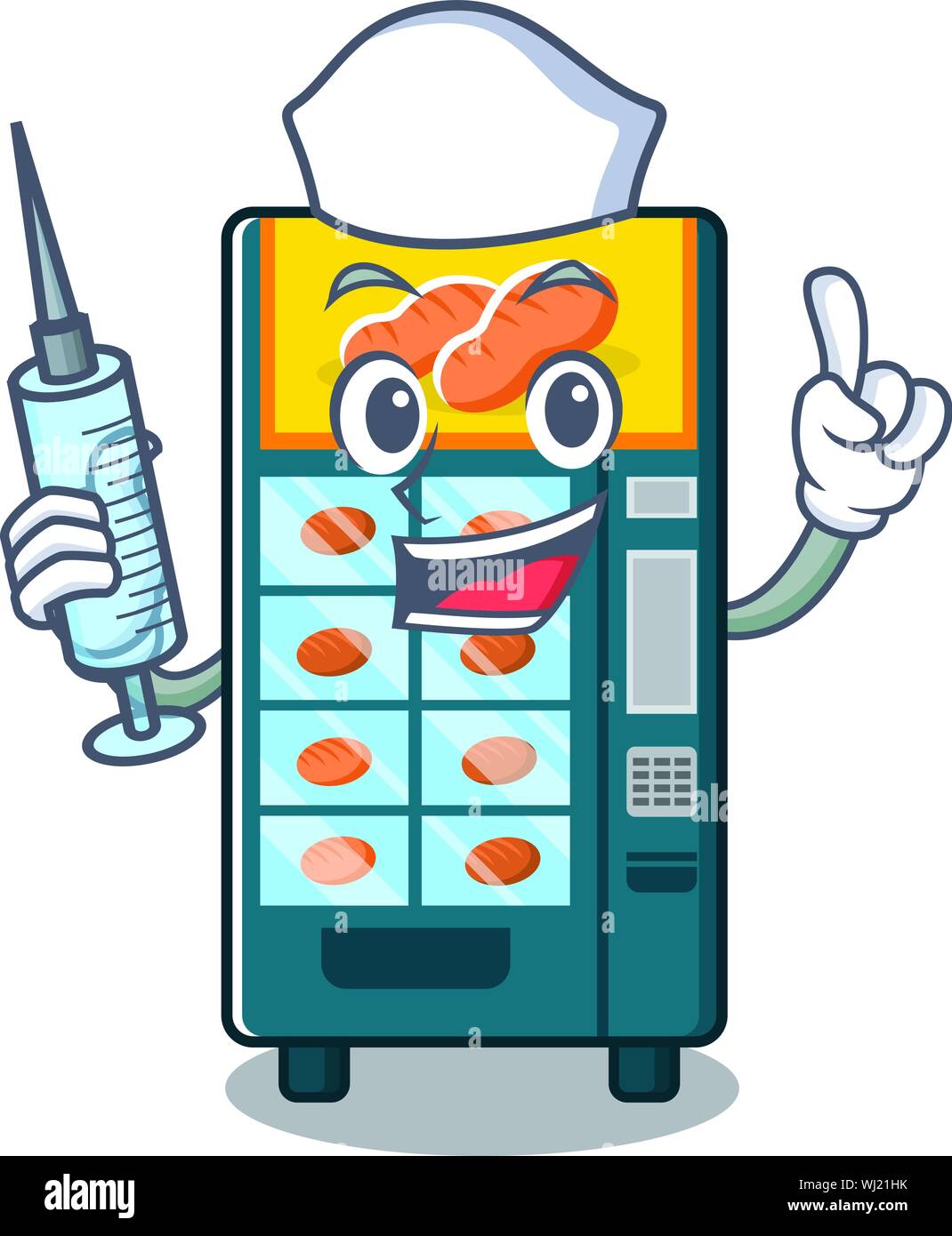 Nurse bakery vending machine in character shape Stock Vector Image ...