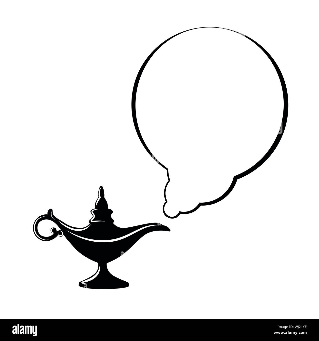 Genie Lamp With Smoke Clipart Free