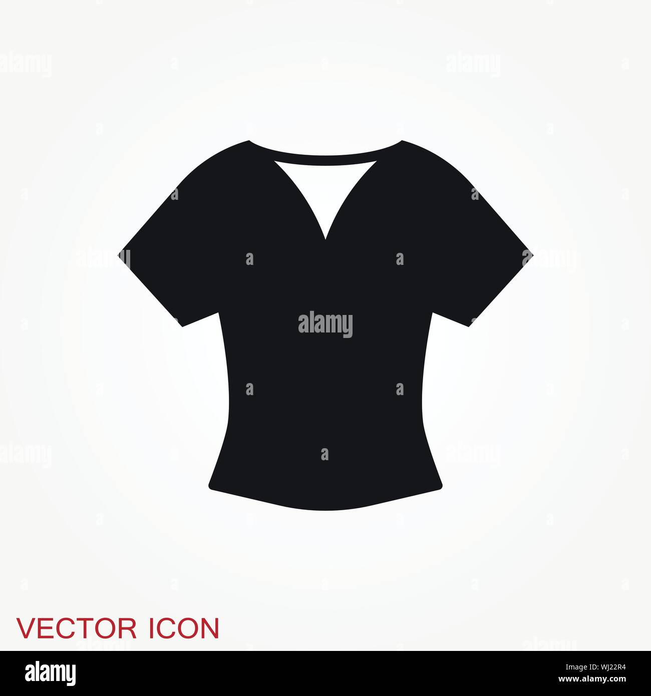 Woman blouse icon, tunic flat vector illustration Stock Vector Image ...