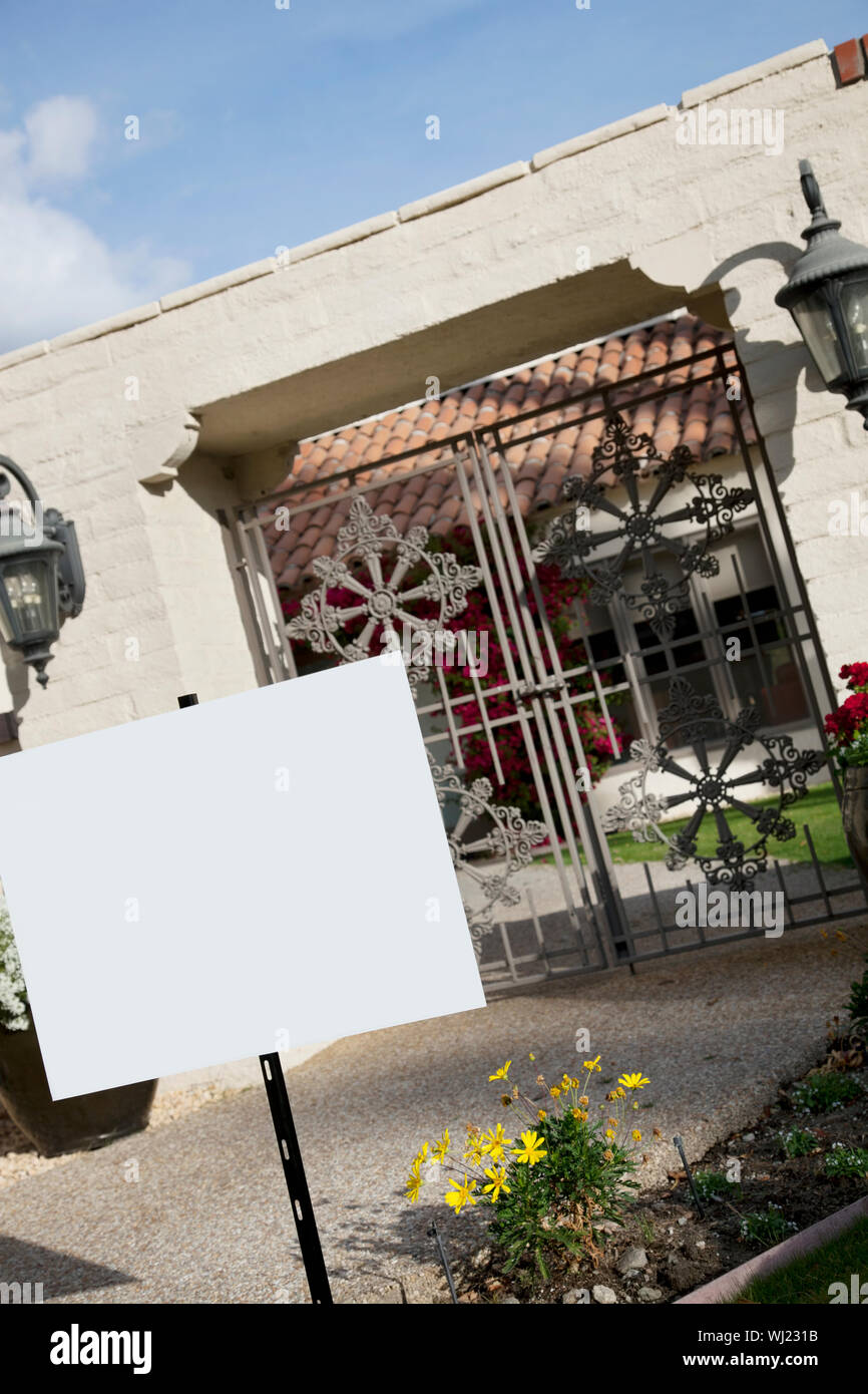 Signboard in front of entrance gate Stock Photo - Alamy