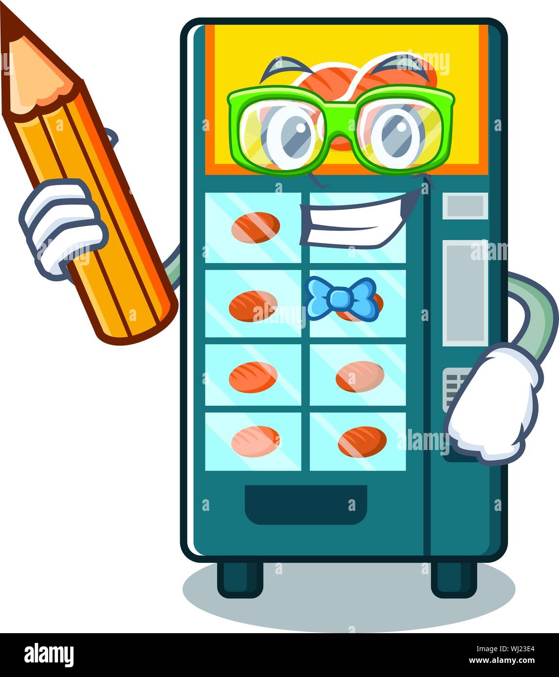 Student bakery vending machine in character shape Stock Vector Image ...