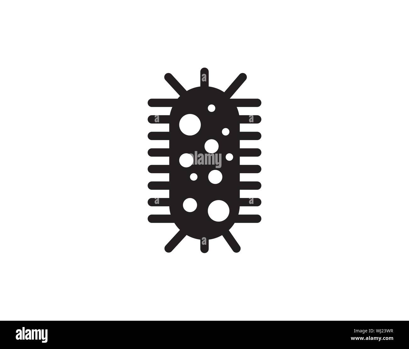 Bacteria vector icon illustration. Creative sign from biotechnology ...