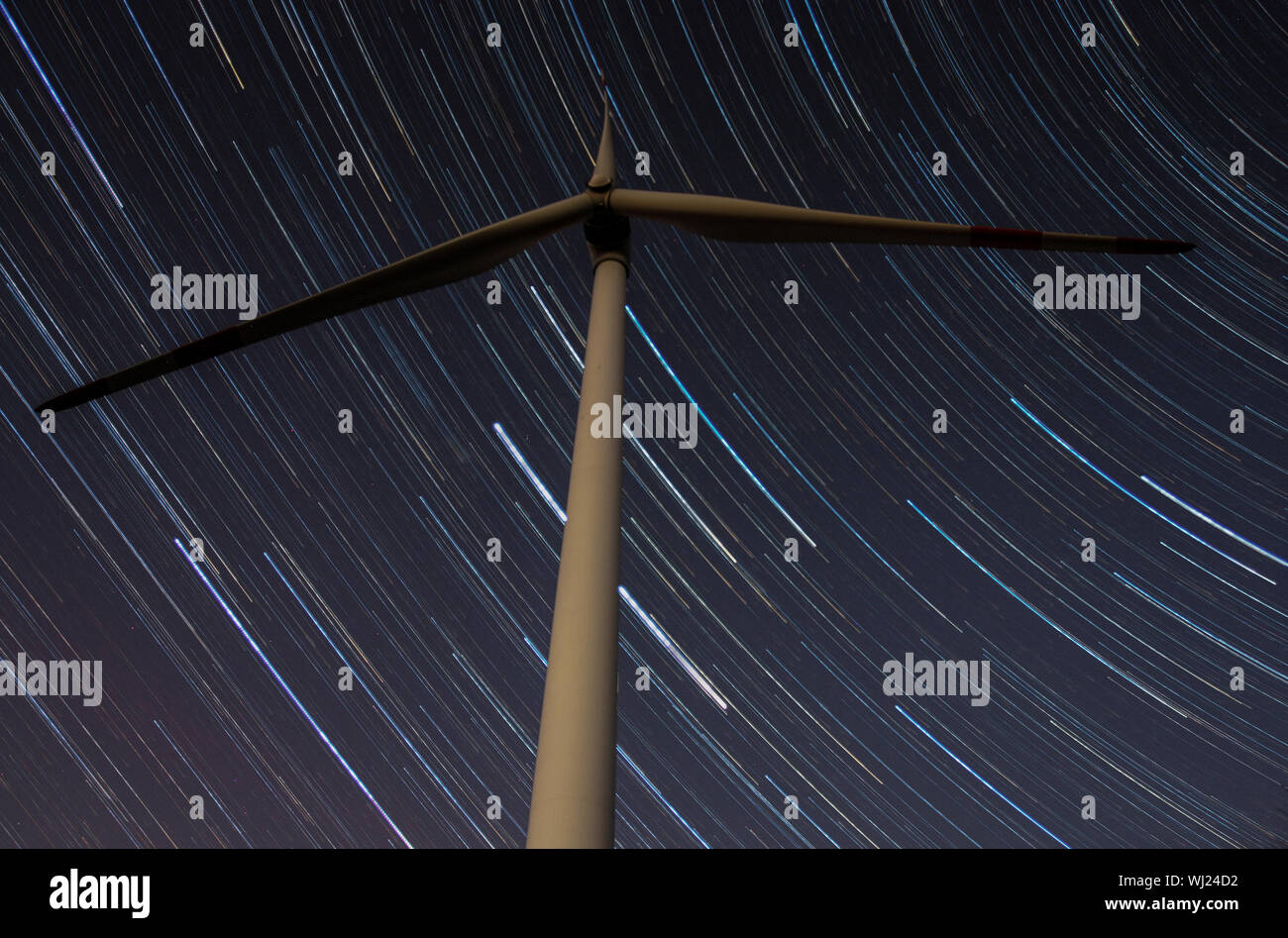 Windmill night star sky hi-res stock photography and images - Alamy