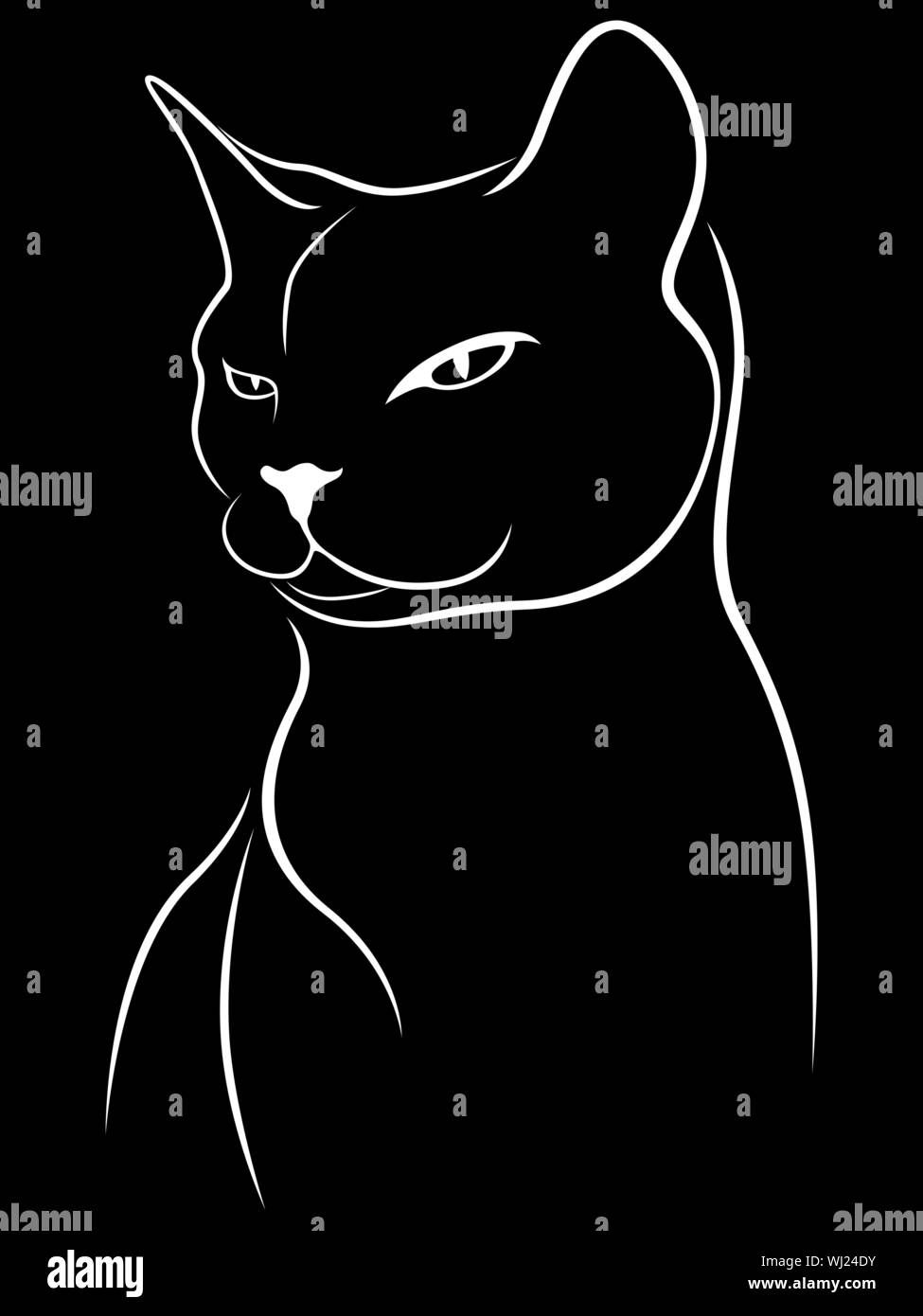 Cartoon angry cat Stock Vector Images - Alamy