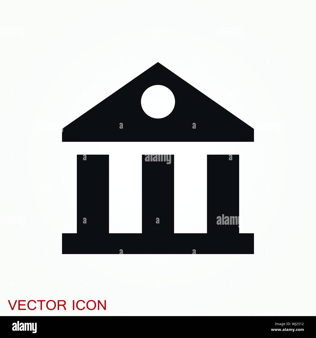 Bank icon design template. Vector icon, symbol Stock Vector Image & Art ...