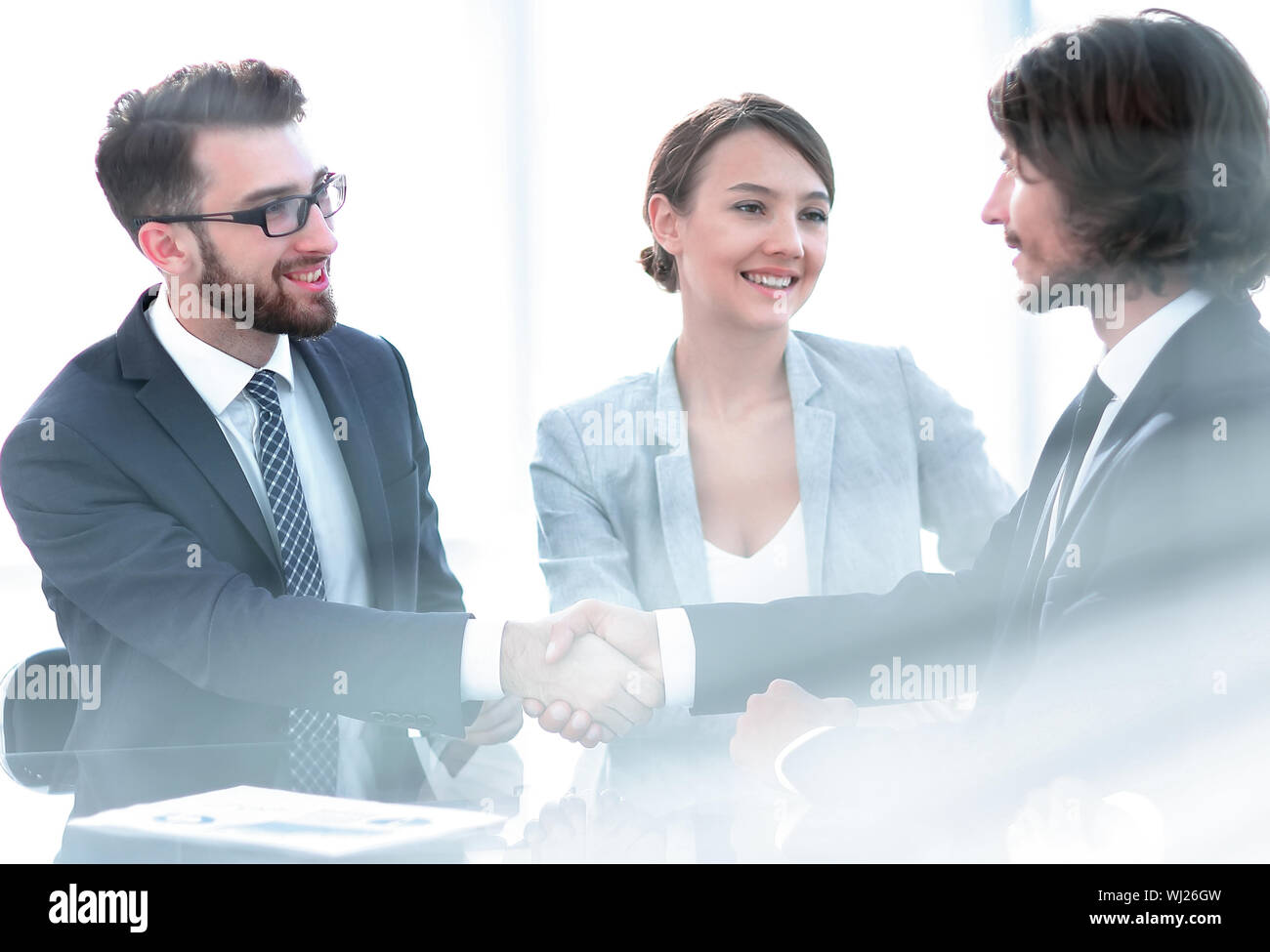 handshake of business partners.business background Stock Photo - Alamy