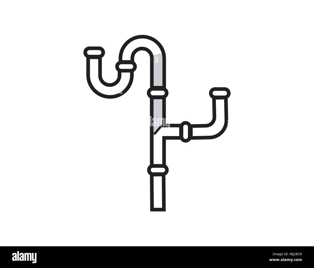 blocked water pipe (clog icon ) - Vector Stock Vector Image & Art - Alamy