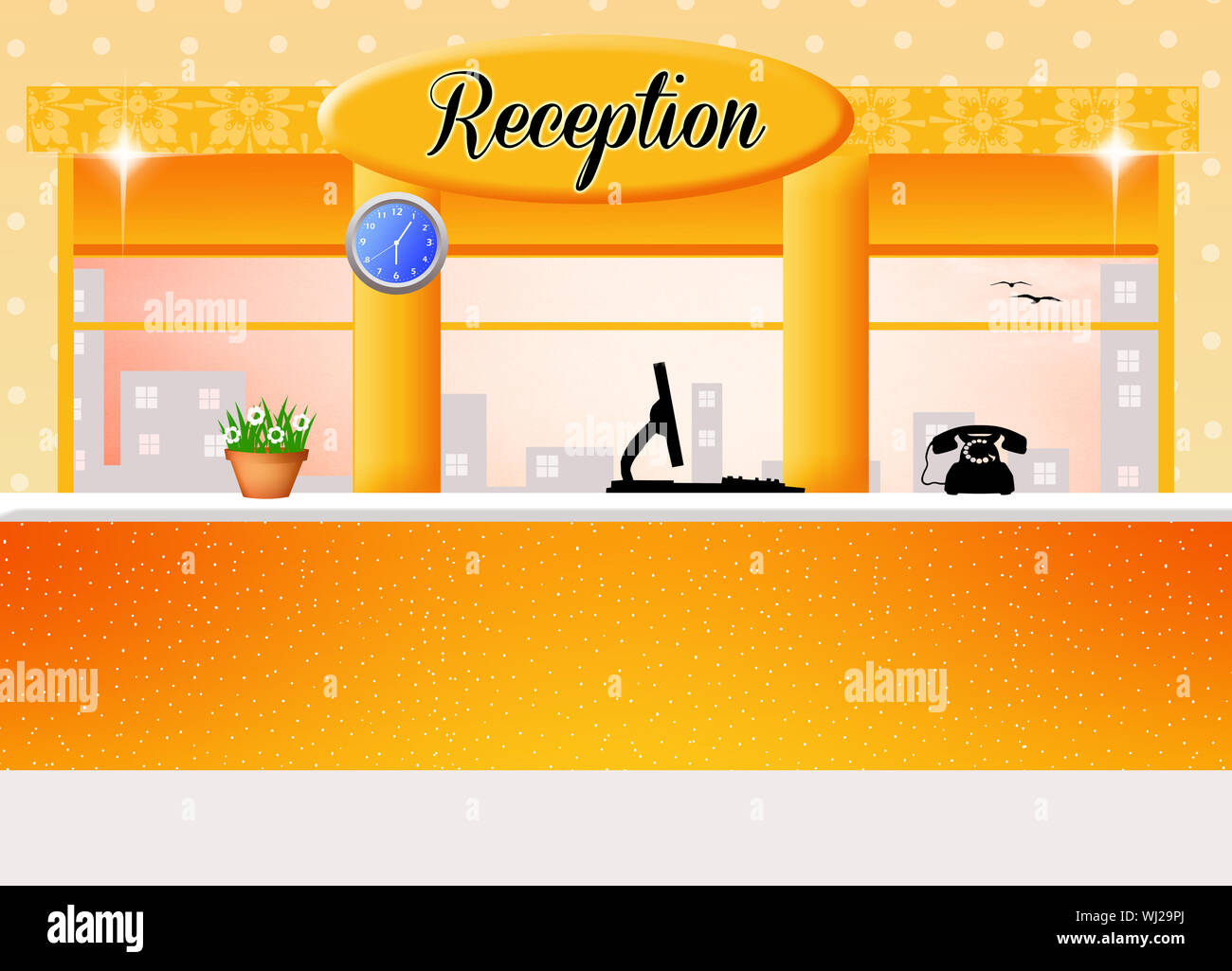 illustration of reception Stock Photo - Alamy