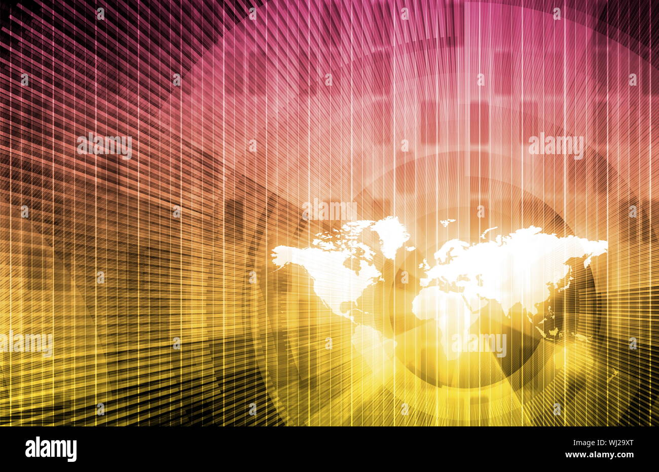 Global Network Concept as a Illustration Art Stock Photo - Alamy
