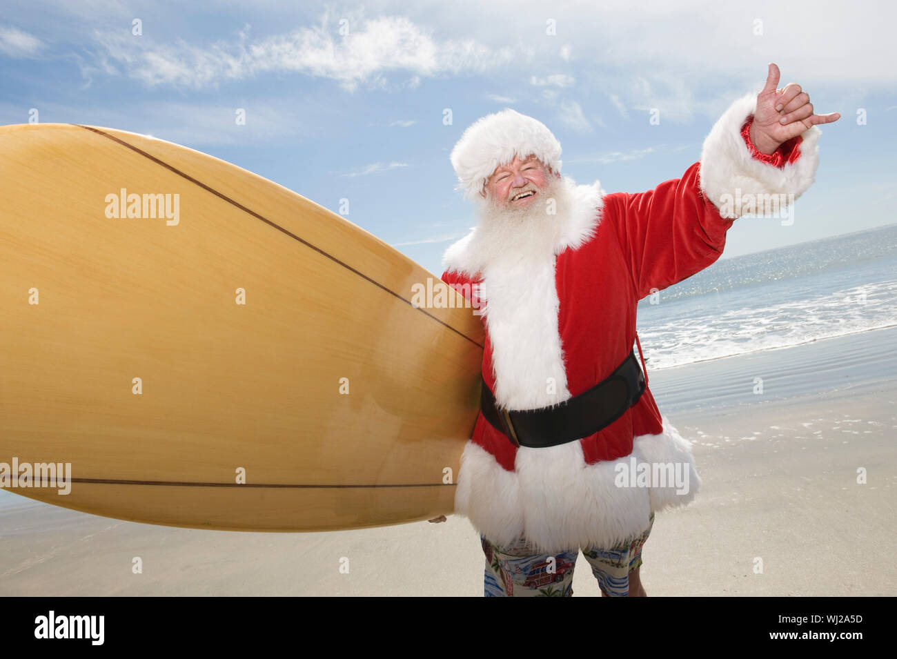 Happy santa claus gesturing hi-res stock photography and images - Alamy