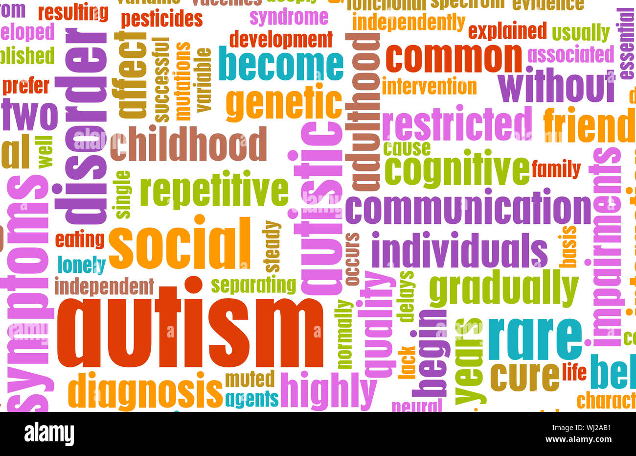 Autism Concept as a Medical Condition Background Stock Photo - Alamy