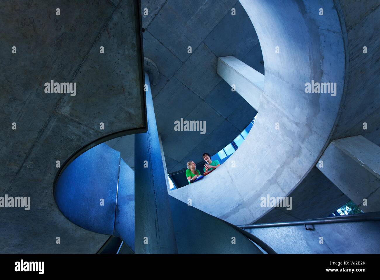 Student With Modern Staircase At University Campus Stock Photo - Alamy