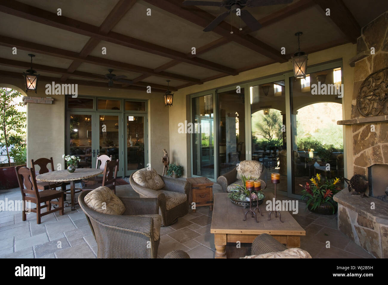 View of outside room at home entrance Stock Photo - Alamy