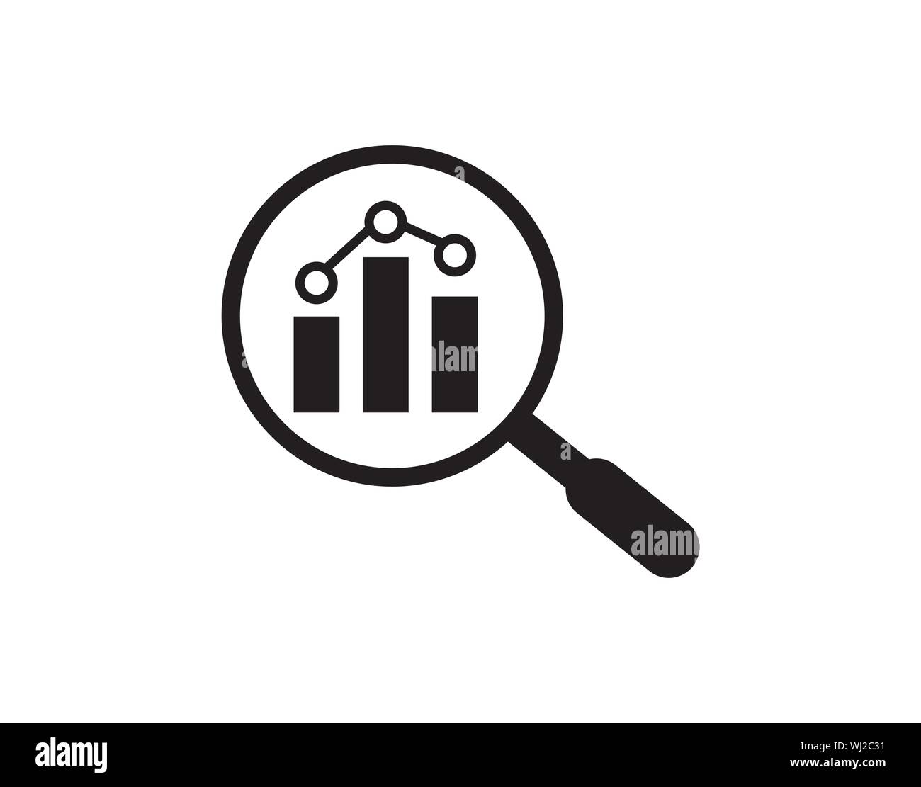 Analytics icon. Vector illustration in flat style - Vector Stock Vector ...