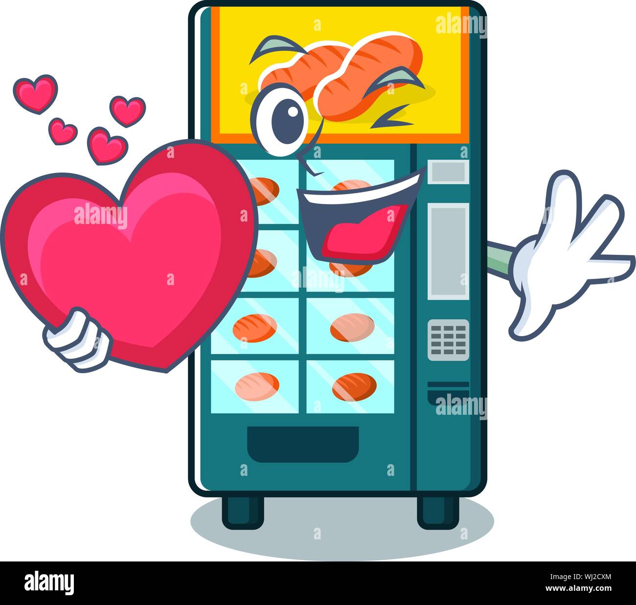 In love bakery vending machine in a mascot Stock Vector Image & Art - Alamy