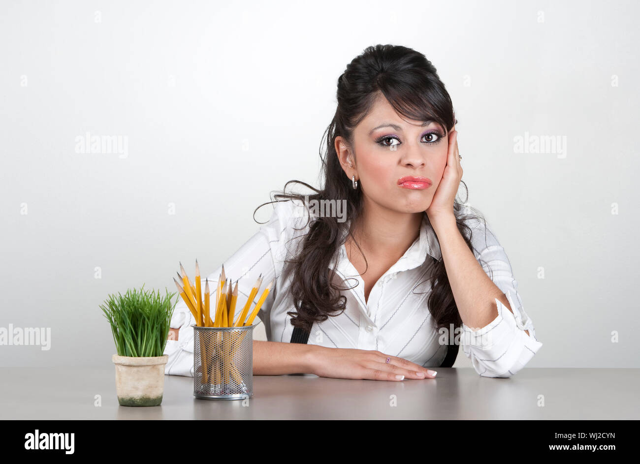 Woman unhappy at work funny office hi-res stock photography and images ...