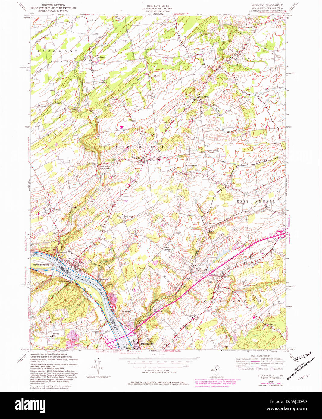 Stockton new jersey map hi-res stock photography and images - Alamy