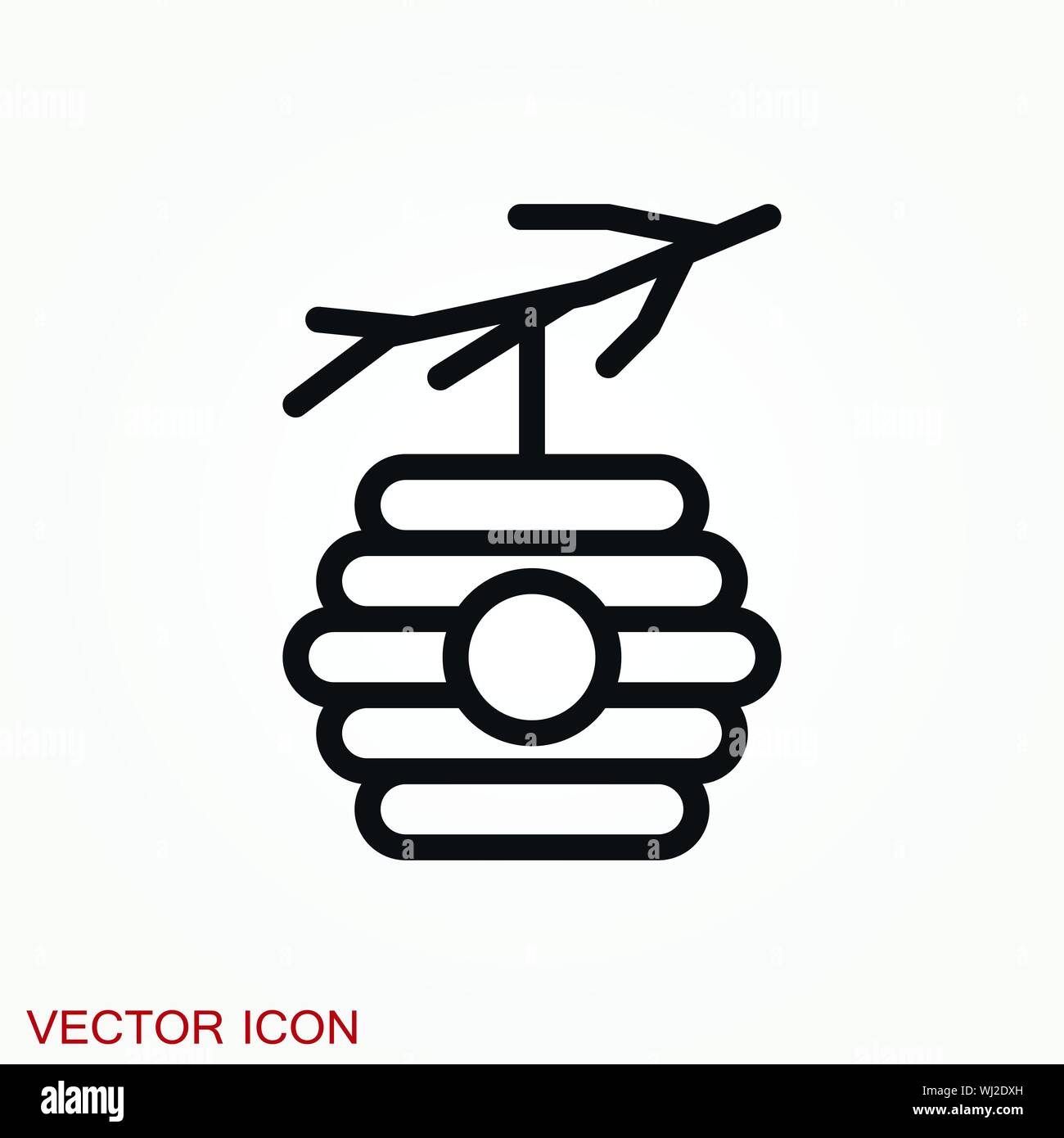 Beehive vector icon. beehive sign on background Stock Vector Image ...