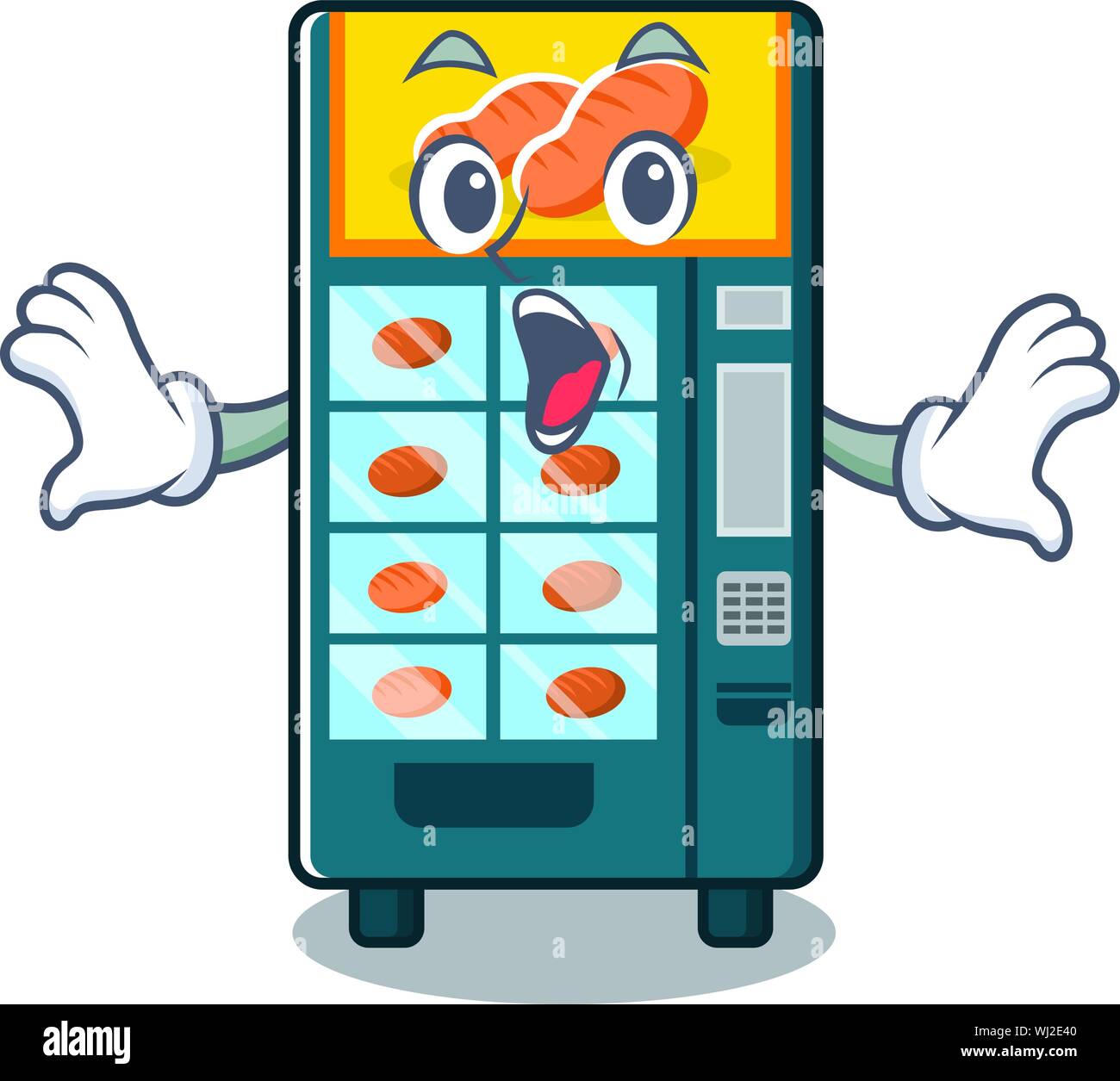 Surprised bakery vending machine in a mascot Stock Vector Image & Art ...
