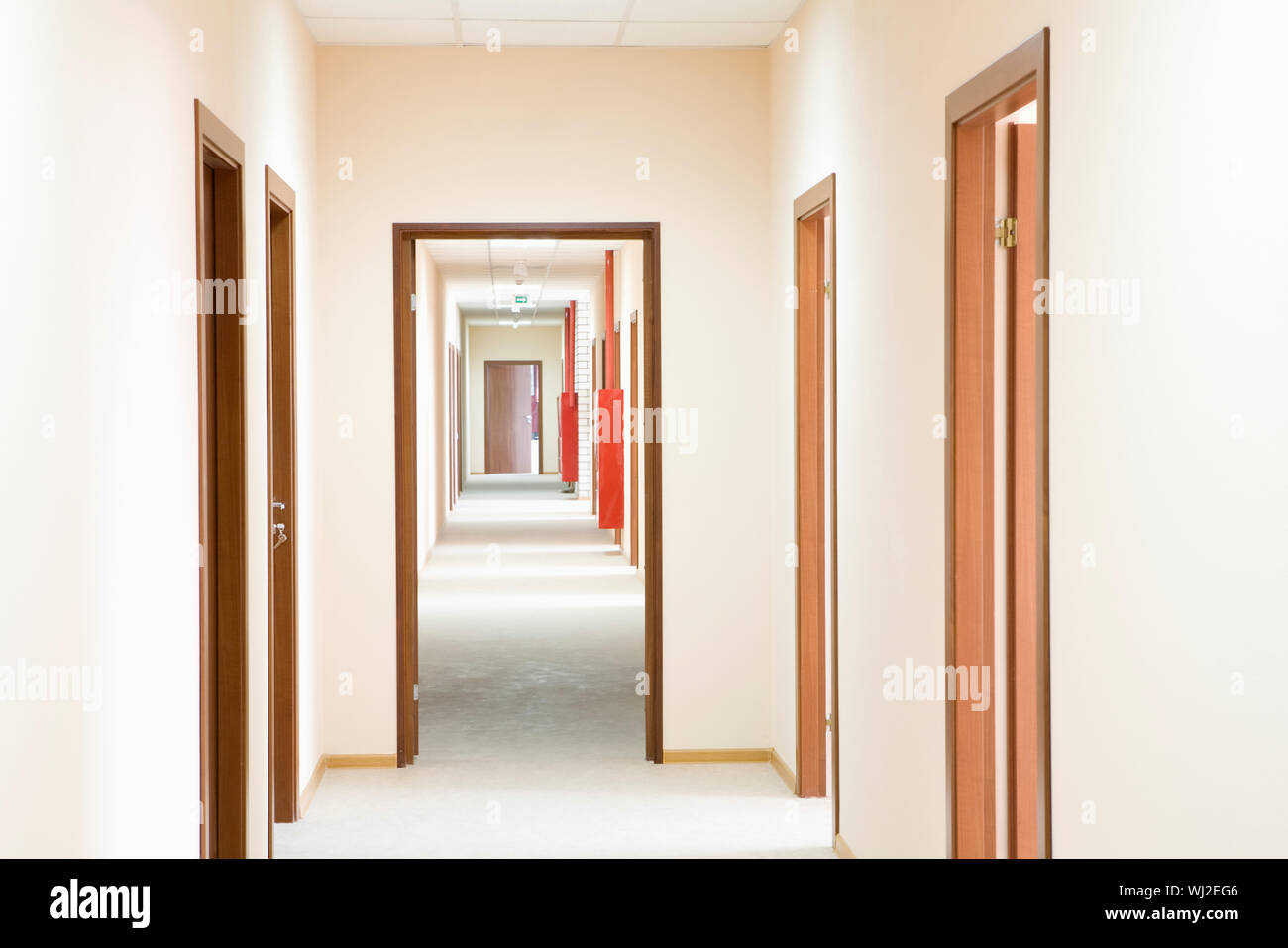 Hostel corridor room doors hi-res stock photography and images - Alamy
