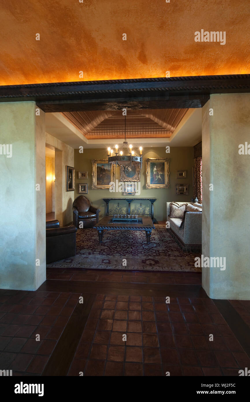Doorway to traditional drawing room Stock Photo - Alamy