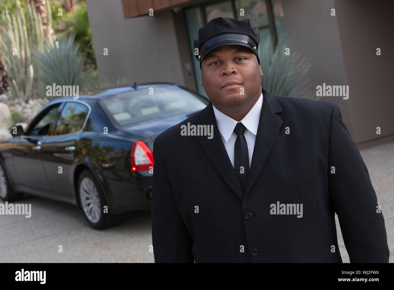 African american chauffeur in car hi-res stock photography and images ...