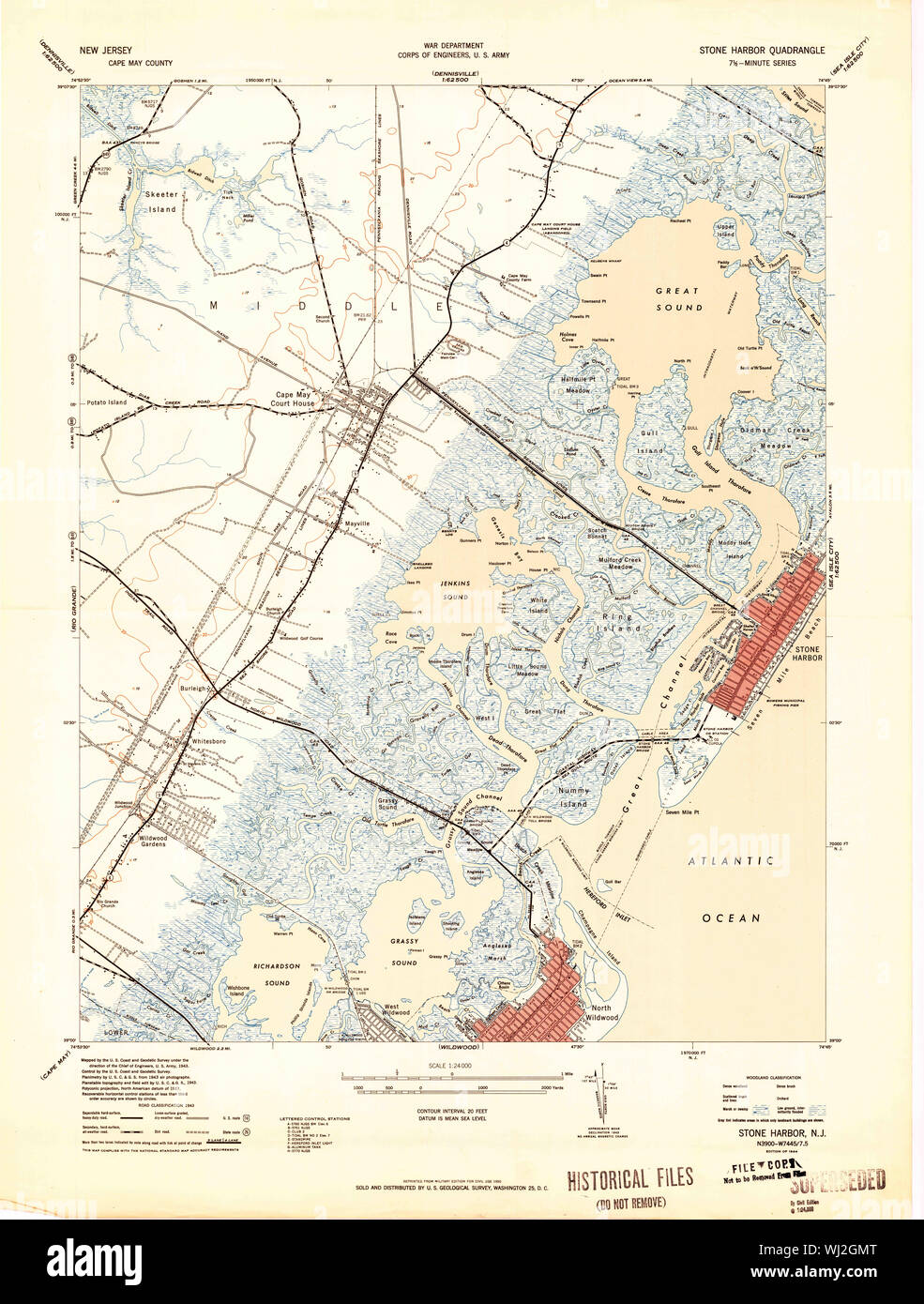 Map of stone harbor hi-res stock photography and images - Alamy