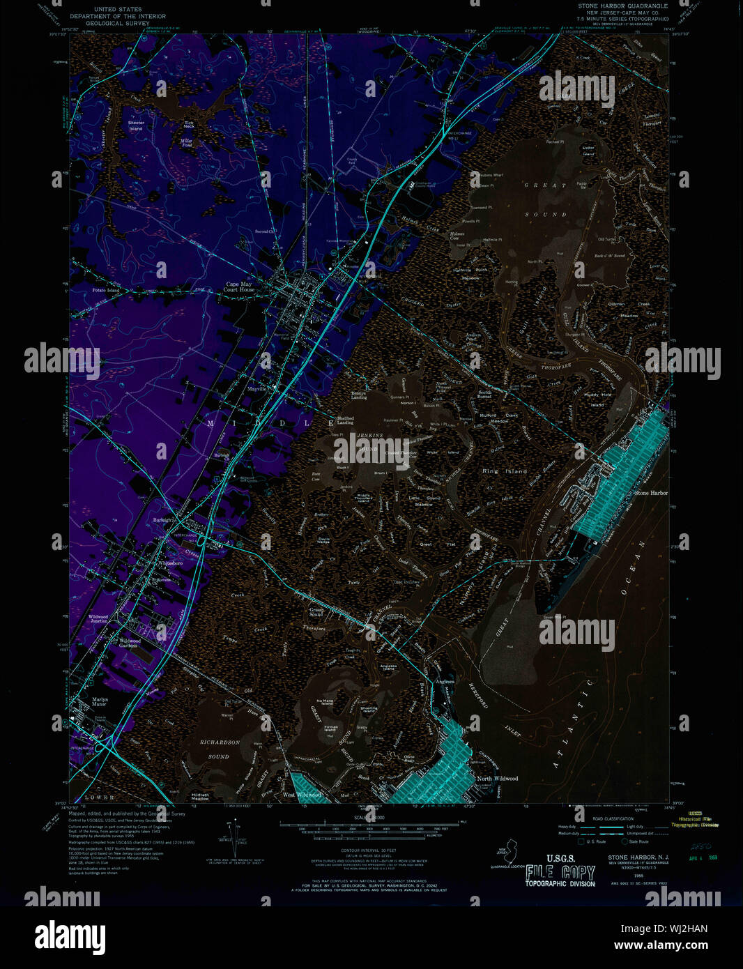 Stone Harbor Map High Resolution Stock Photography and Images - Alamy