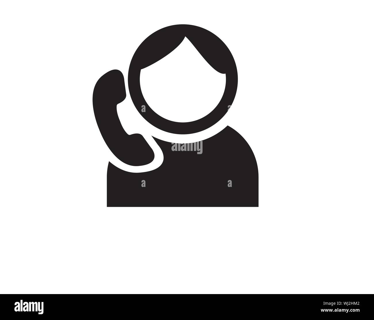 Call icon male user person profile avatar with vector image Stock ...