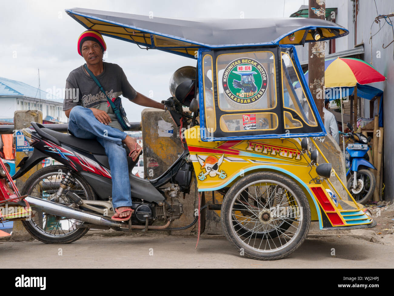 Indonesia becak hi-res stock photography and images - Alamy