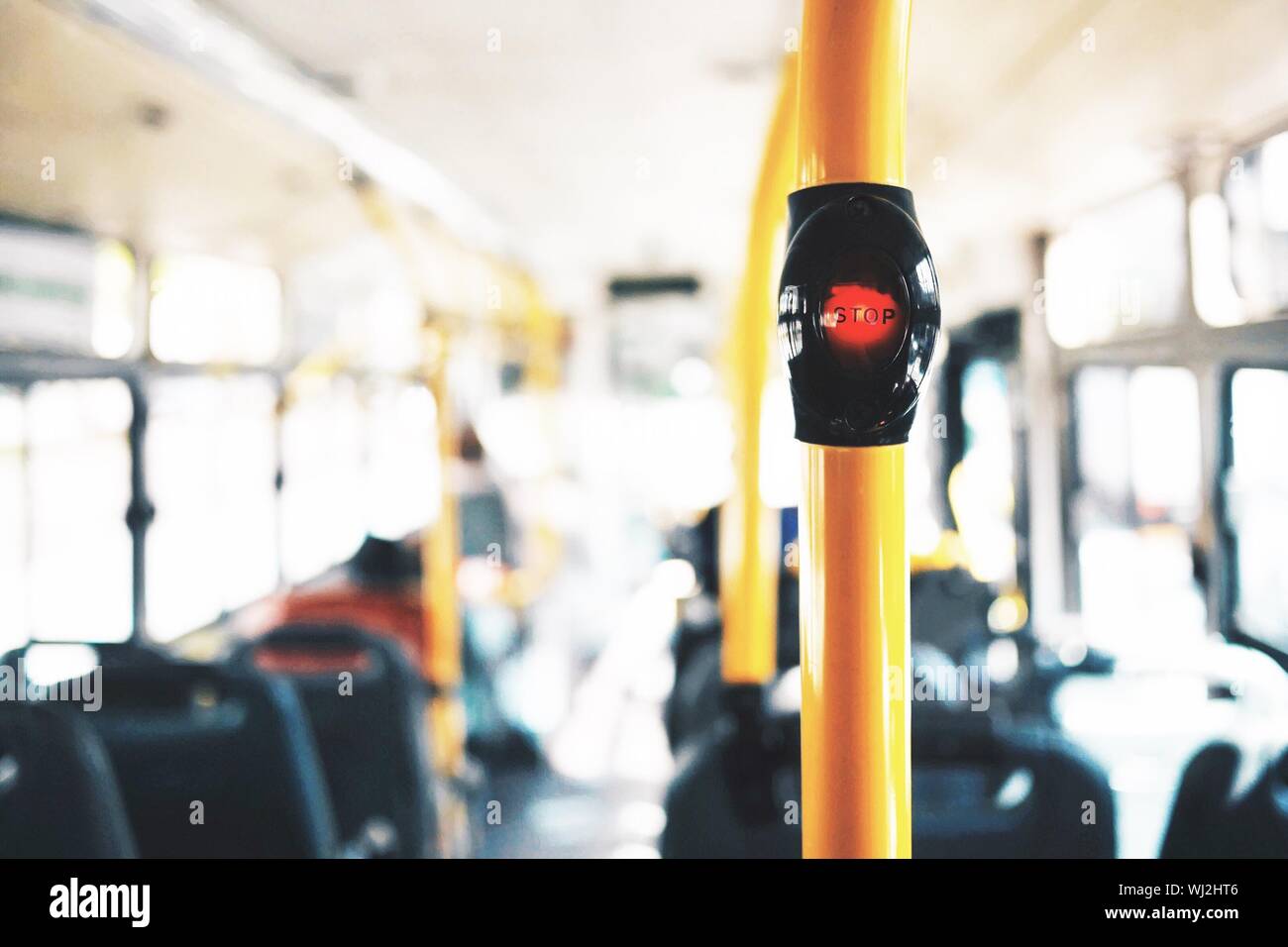 Stop button in bus hi-res stock photography and images - Alamy