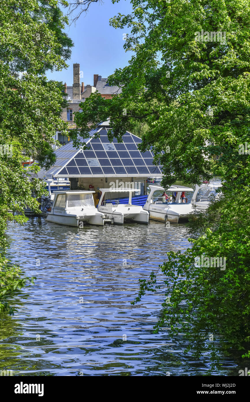 Berlin, Dahme, Germany, energy, river, river, Fotovoltaik, waters ...