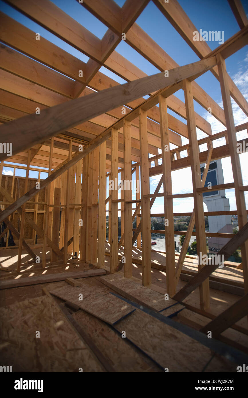 Incomplete framework at construction site Stock Photo - Alamy