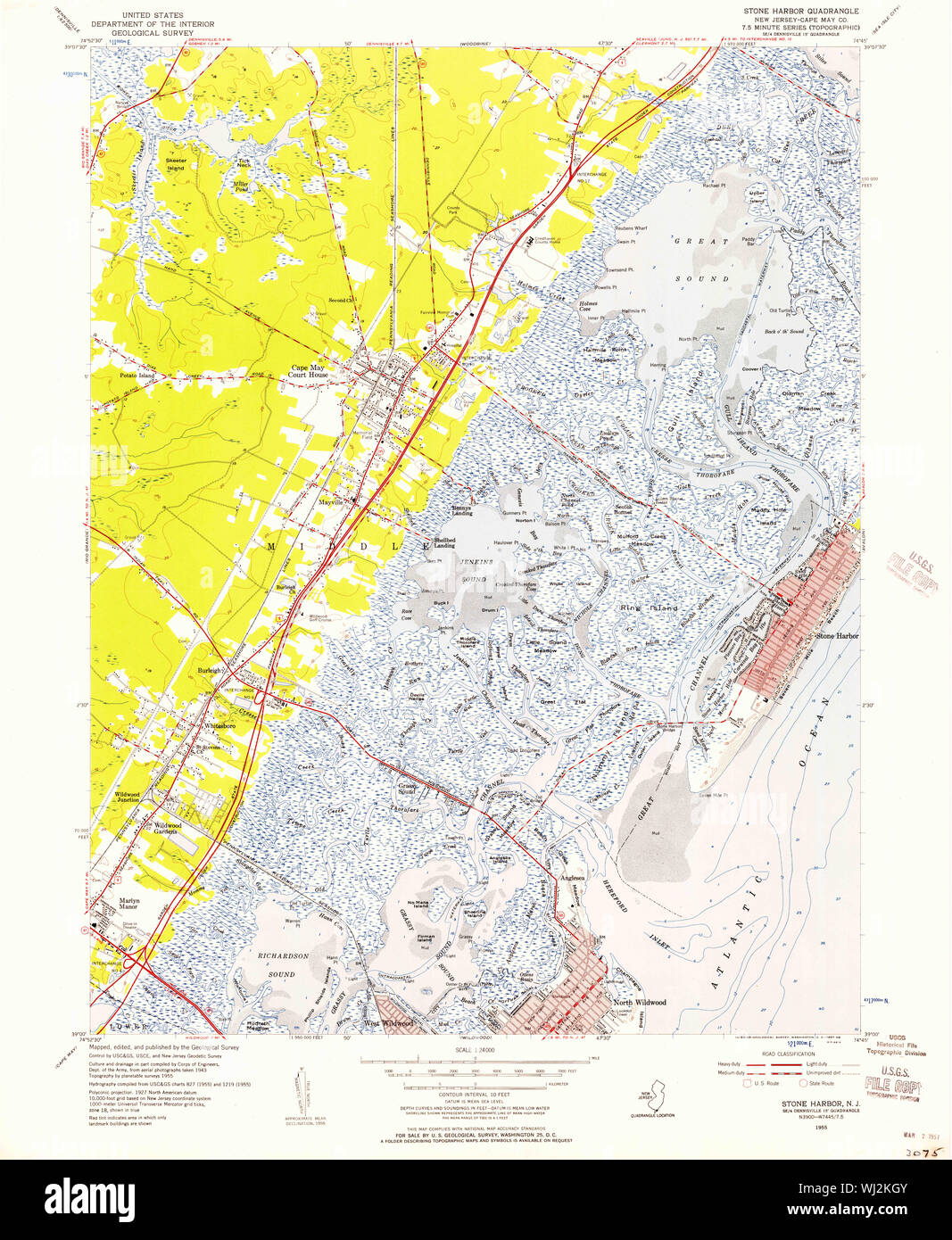 Stone harbor map hi-res stock photography and images - Alamy