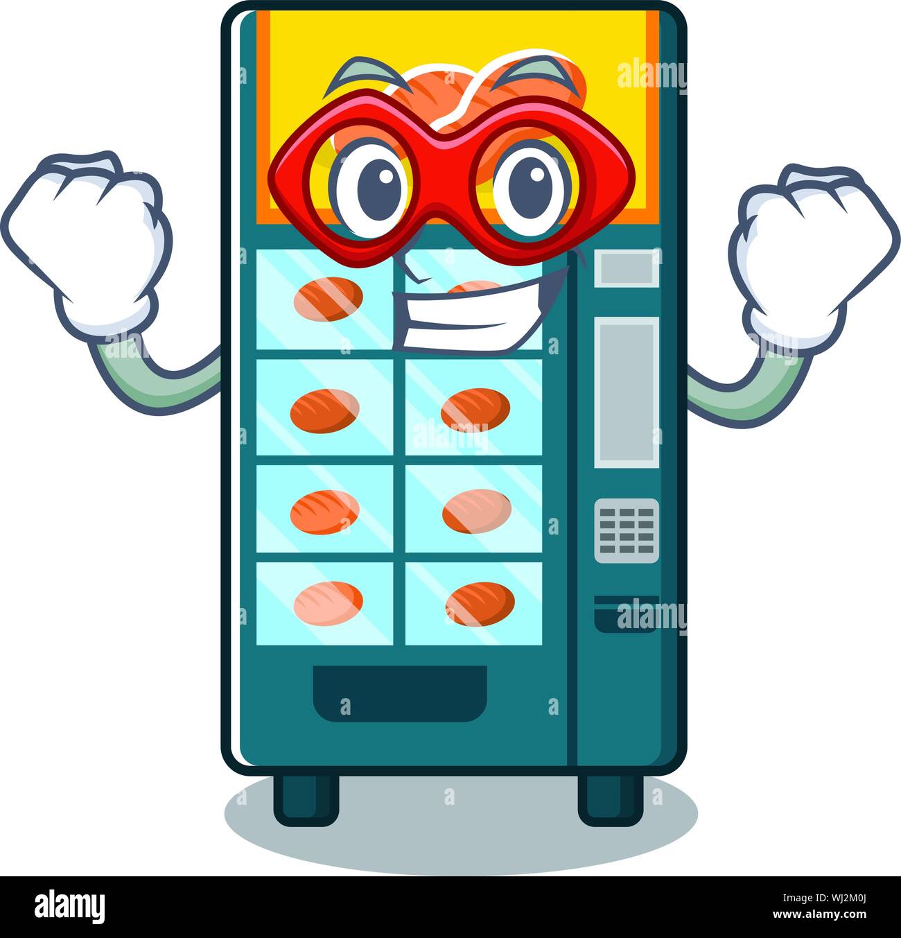 Super hero bakery vending machine in character shape Stock Vector Image ...