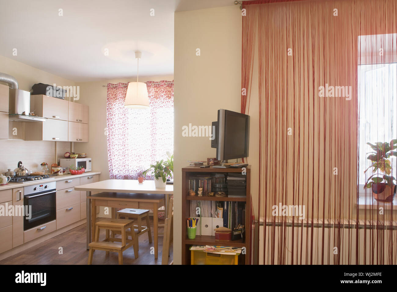 Interior of kitchen in house Stock Photo - Alamy