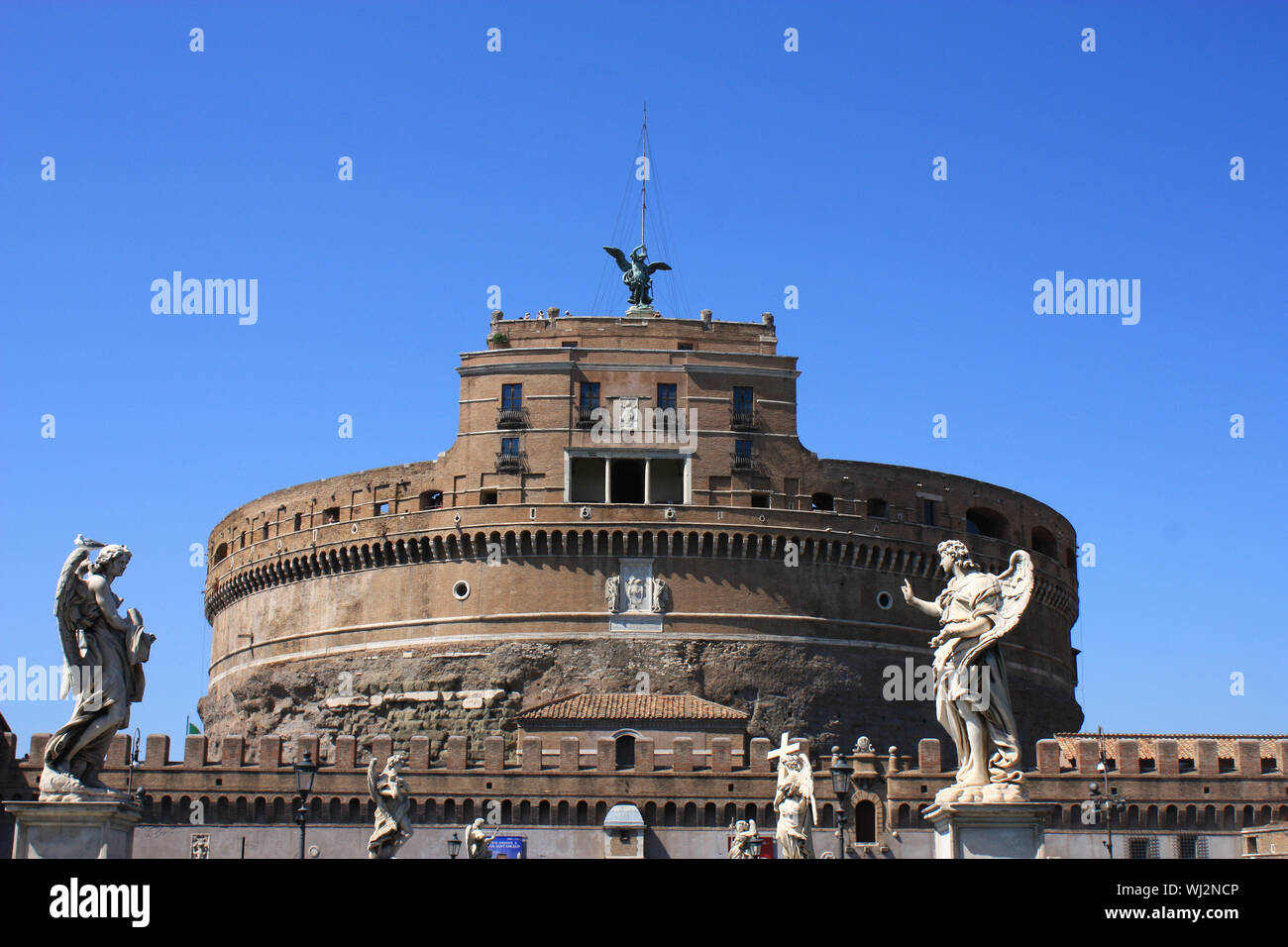 Castle of the Holy Angel ( Castel Sant'Angelo) in Rome, Italy Stock ...