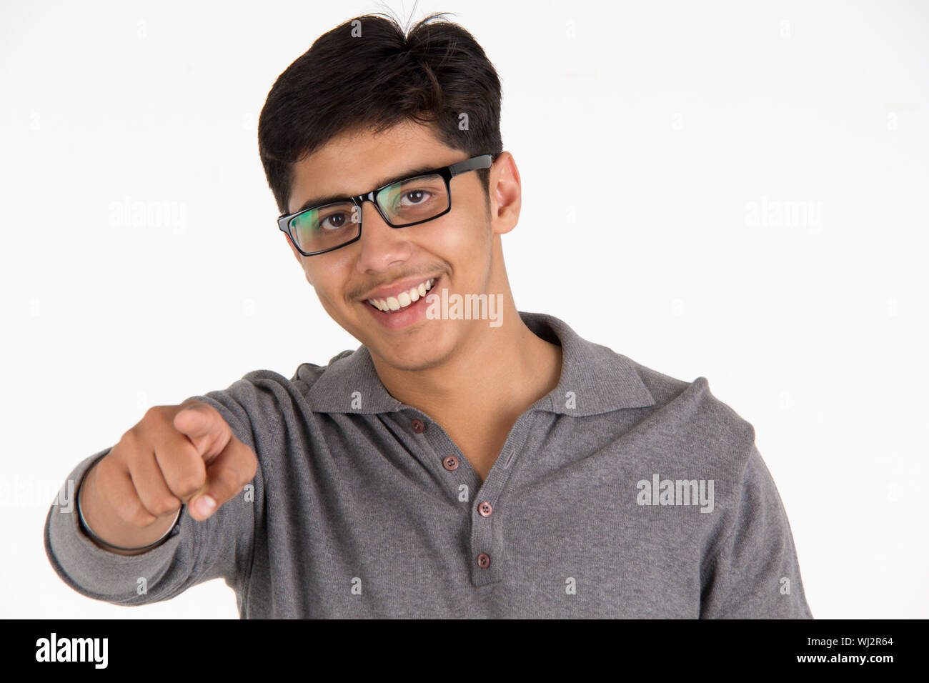 Black man hand one finger head hi-res stock photography and images - Alamy