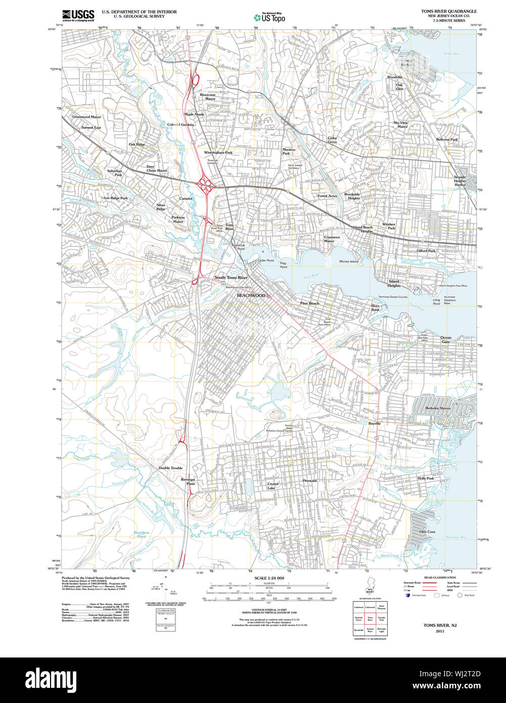 Toms river map Cut Out Stock Images & Pictures - Alamy