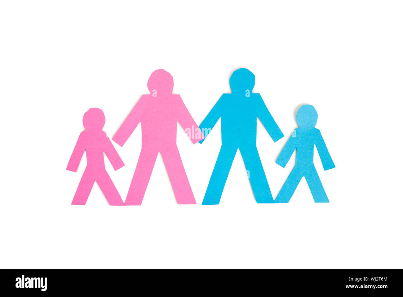 Four stick figures standing together over white background Stock Photo ...