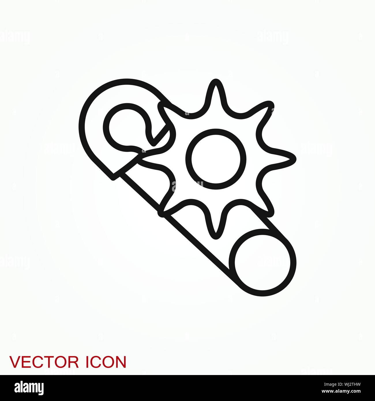 Brooch icon. Flat design isolated vector illustrations Stock Vector ...