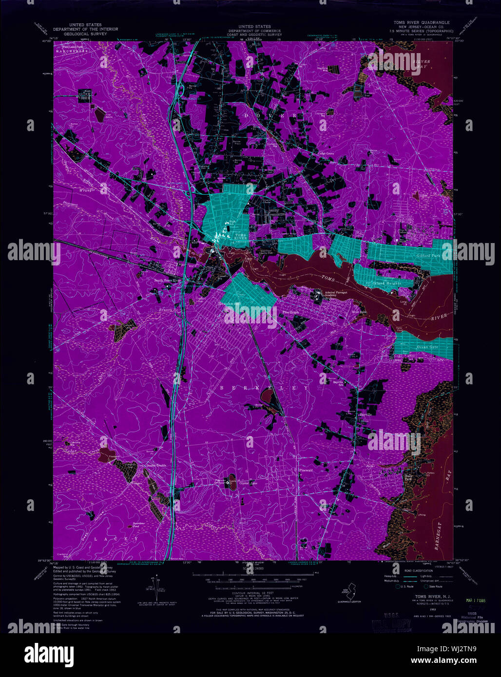 Map of toms river hi-res stock photography and images - Alamy