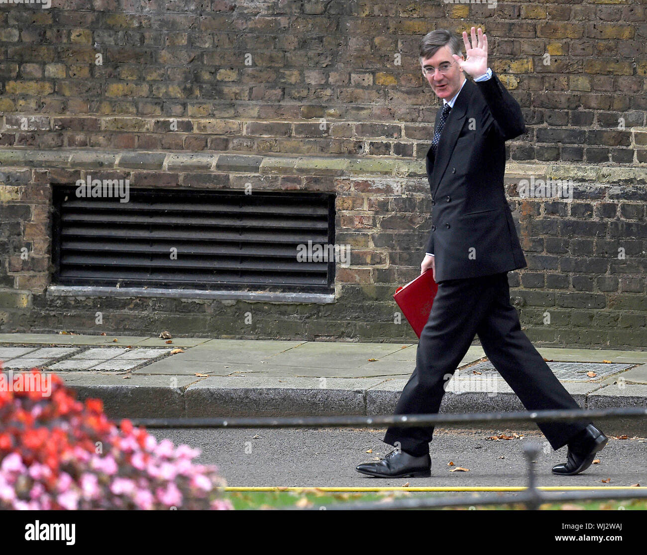 Leader of the House of Commons Jacob Rees-Mogg in Downing Street ...