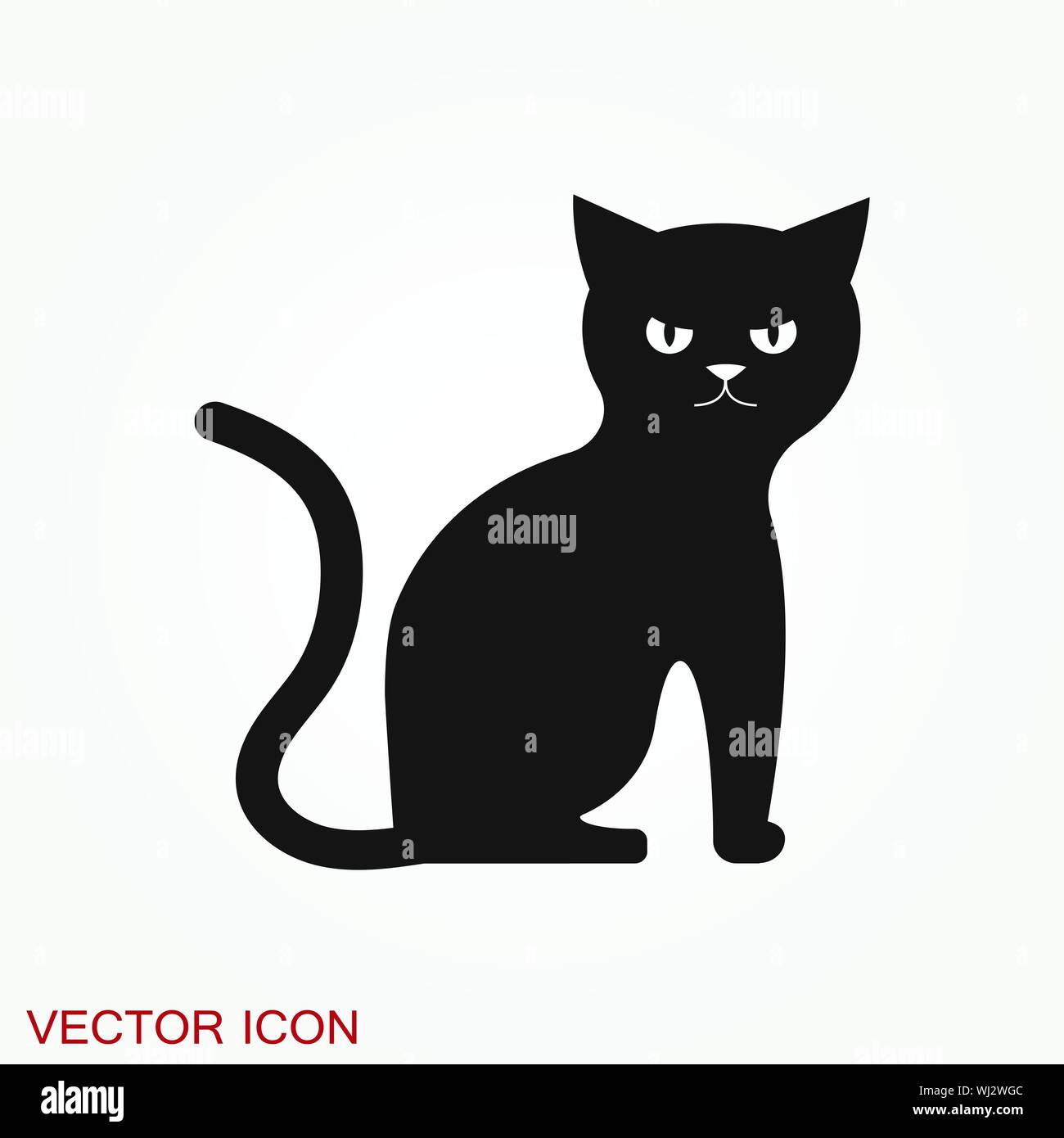 Cat icon. Logo design vector template Flat style Stock Vector Image ...