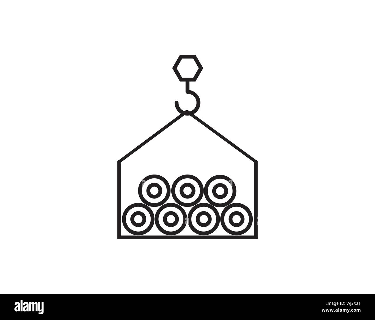 Simple building crane line Stock Vector Images - Alamy