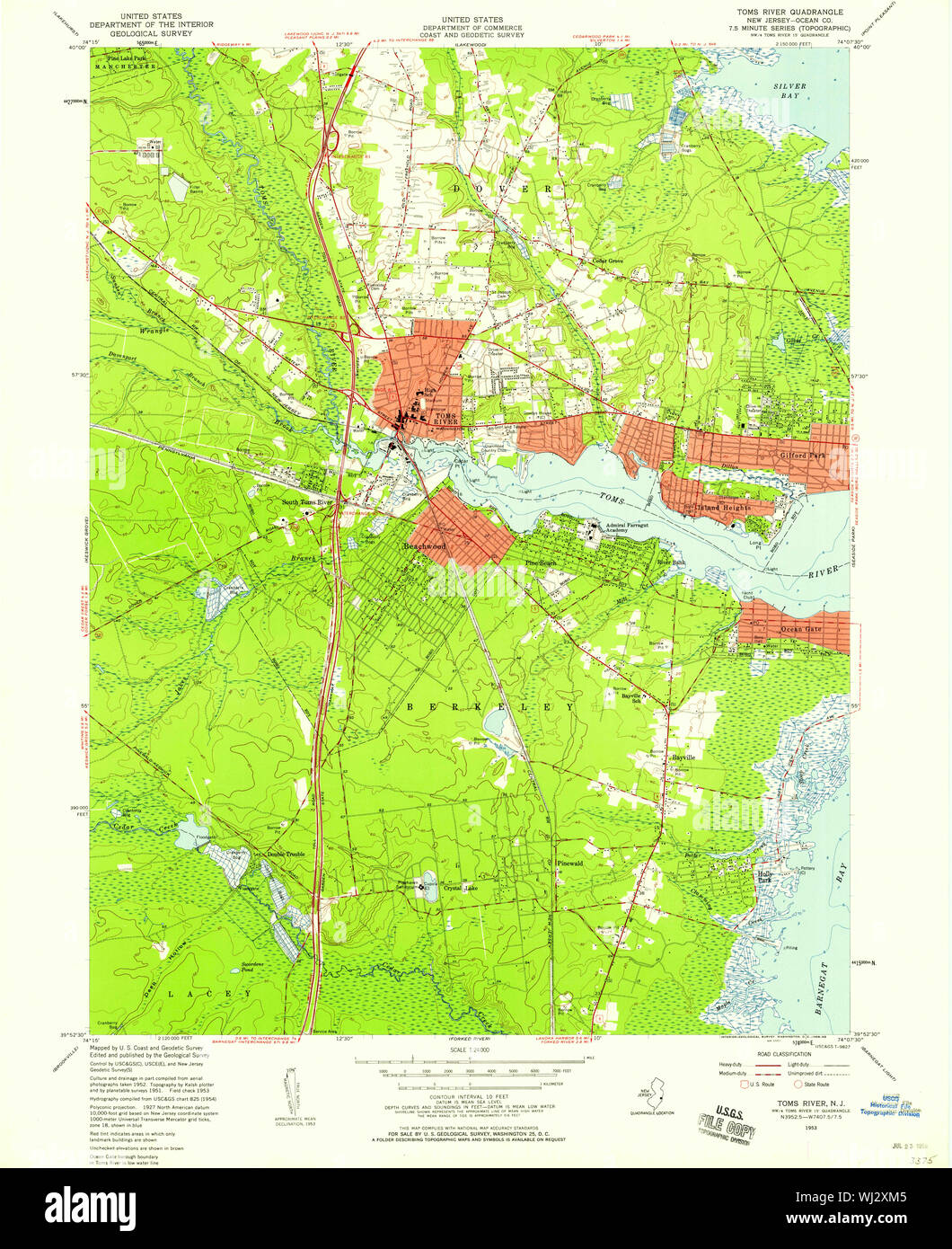 Toms river new jersey map hi-res stock photography and images - Alamy