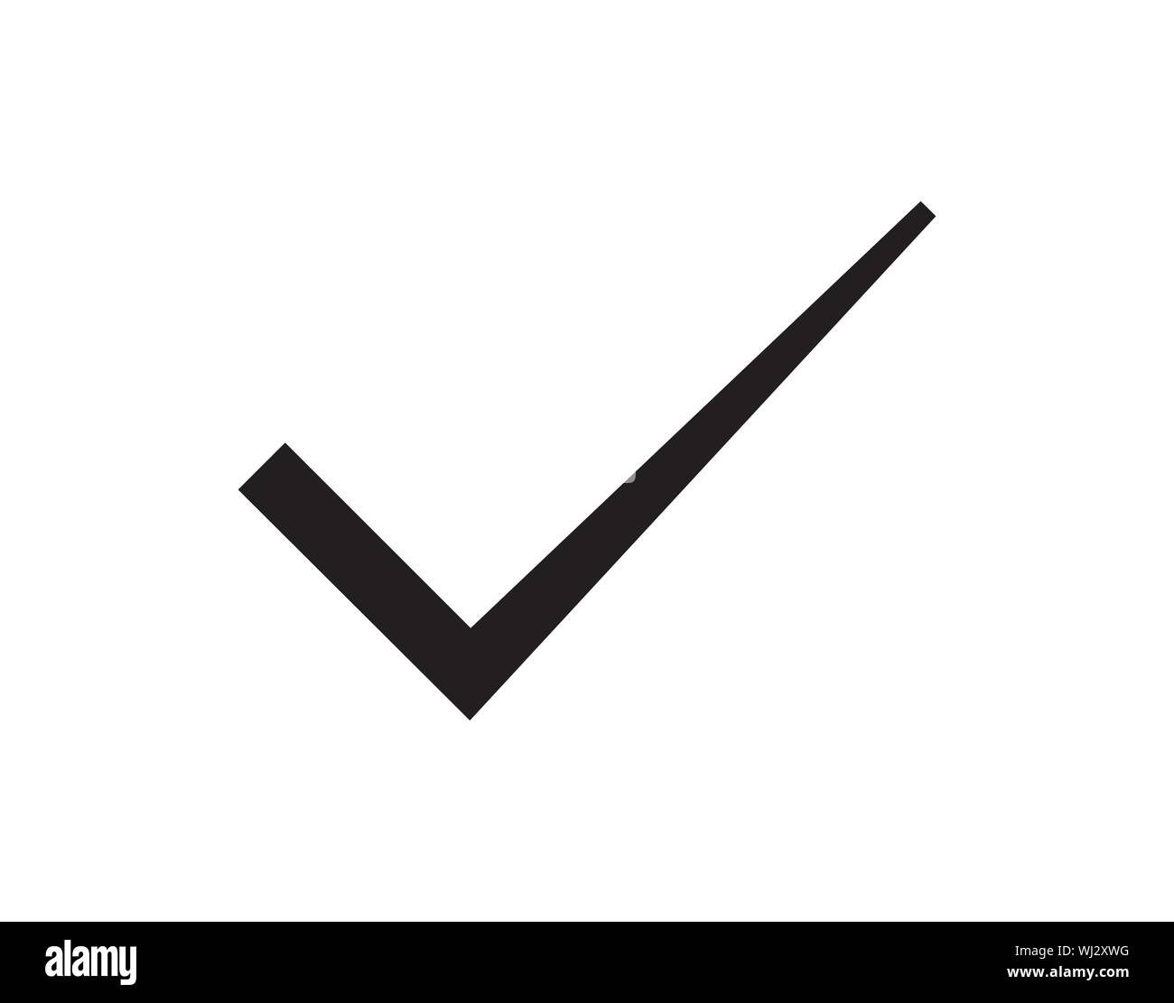Check mark icon outline Black and White Stock Photos & Images - Alamy