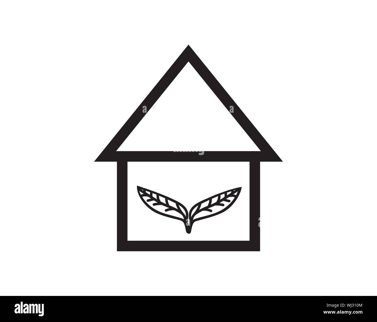 Vector house plant Black and White Stock Photos & Images - Alamy