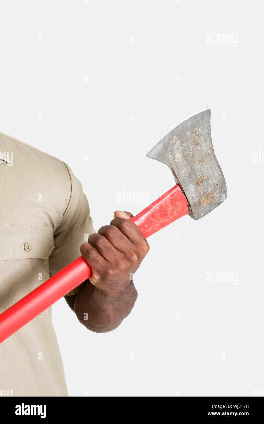 Hand holding axe hi-res stock photography and images - Alamy