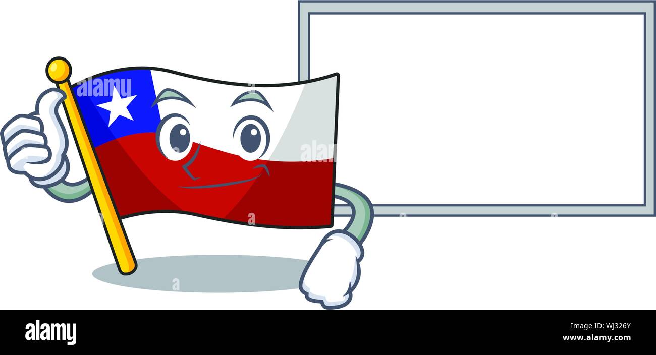 Up board flag chile cartoon in character shape Stock Vector Image & Art ...